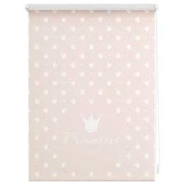 Seitenzugrollo LICHTBLICK ORIGINAL "Klemmfix Motiv Prinzessin Lilly" Gr. 4, rosa (rosa, wei&szlig;), B:80cm H:150cm, Polyester, Rollos, Seitenzugrollo, bedruckt