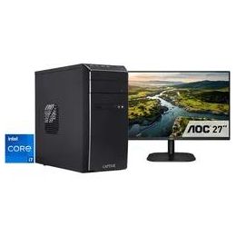 Captiva Business-PC-Komplettsystem "Power-Starter I98-596 TFT Bundle", Energieeffizienz: E (A-G), schwarz, ohne Betriebssystem, 8 GB RAM 1.000 GB SSD, Computer_Komplettsysteme
