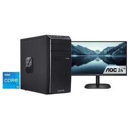 Captiva Business-PC-Komplettsystem "Power-Starter I98-577 TFT Bundle", Energieeffizienz: E (A-G), schwarz, ohne Betriebssystem, 8 GB RAM 1.000 GB SSD, Computer_Komplettsysteme