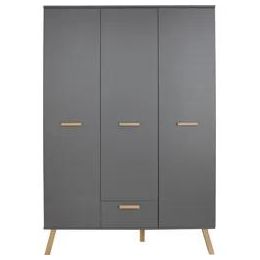 Kleiderschrank TRENDTEAM "Mats", grau, B:130cm H:190cm T:60cm, FSC-zertifizierter Holzwerkstoff, Schr&auml;nke, Kleiderschrank, 3 t&uuml;rig