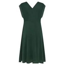 Chiffonkleid Zero "Damen mit R&uuml;schen", Damen, Gr. 36, Normalgr&ouml;&szlig;en, gr&uuml;n forest, Obermaterial: 100% Polyester. Futter: 100% Viskose, unifarben, A-Linie kurz, V-Ausschnitt, Kleider Chiffonkleid, Perlen