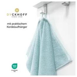 Duschtuch Dyckhoff "Pure Natural Uni", blau, B:70cm L:140cm, Frottier, Baumwolle, Handt&uuml;cher, BIO Baumwolle, GOTS