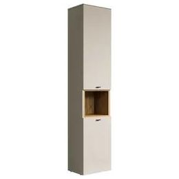 Hochschrank Welltime "San Pedro", kaschmir und eiche, B:40cm H:186cm T:31cm, Schr&auml;nke, Hochschrank, Badezimmerschrank mit Soft-Close-Funktion - Ma&szlig;e (B/T/H) 40/31/186 cm