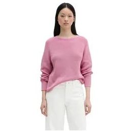 Marc O'Polo Strickpullover MARC O'POLO "aus Heavy-Weight-Organic-Cotton", Damen, Gr. S, mellow rose, Obermaterial: 100% Baumwolle, unifarben, Rundhals, Pullover Strickpullover