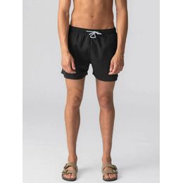 Badeshorts TEESHOPPEN "TEESHOPPEN Swim shorts Swimshorts", Herren, Gr. L, Normalgr&ouml;&szlig;en, schwarz, Obermaterial: 100% Polyester, Badehosen Badeshorts