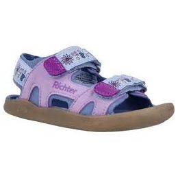 Barfu&szlig;schuh Richter "Lucky", Jungen, Gr. 28, pink kombiniert, Textil, kontrastfarbene Details, Schuhe Barfu&szlig;schuh, Kinderschuh, Sandale, Gr&ouml;&szlig;enschablone zum Download, mit WMS