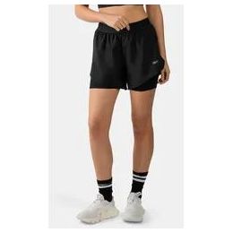 Laufshorts Reebok "RUNNING 2 IN 1 SHORT", Damen, Gr. L, N-Gr, night schwarz, Obermaterial: 100% Polyester. Futter: 91% Polyester, 9% Elasthan. Wattierung: 93% Polyester, 7% Elasthan, Hosen, sportlicher Stil, f&uuml;r Laufaktivit&auml;ten, f&uuml;r Sportmode und Freizeit