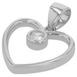 Adelia&acute;s Kettenanh&auml;nger ADELIA ́S "Damen Anh&auml;nger &ndash; Herz Herzanh&auml;nger aus 925 Silber", silber, Schmuckanh&auml;nger, Damen, Silber 925 (Sterlingsilber), Kettenanh&auml;nger, Ideal als Geschenk &ndash; dezent und elegant