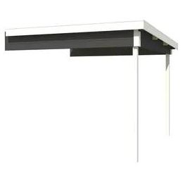 Schleppdach Lasita Maja "Zambezi 250", grau (carbongrau), B:2.600cm H:2.106cm T:2.746cm, Massivholz, Gartenhaus-Anbaud&auml;cher, Dachverl&auml;ngerung 28 mm