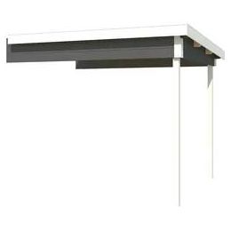 Schleppdach Lasita Maja "Zambezi 200", grau (carbongrau), B:2.600cm H:2.109cm T:2.246cm, Massivholz, Gartenhaus-Anbaud&auml;cher, Dachverl&auml;ngerung 28 mm