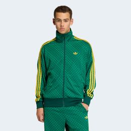 Trainingsjacke adidas originals "FIREBIRD LOOSE MONOGRAM", Herren, Gr. L, collegiate gr&uuml;n, Obermaterial: 100% Polyester, Jacken Trainingsjacke