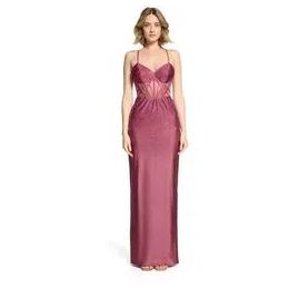 Abendkleid Vera Mont "Damen im Glitzer-Look", Damen, Gr. 30, Normalgr&ouml;&szlig;en, sweet bloom, Jersey, Obermaterial: 81% Polyamid, 19% Elasthan. Besatz: 100% Polyamid. Futter: 100% Polyester, figurbetont lang, V-Ausschnitt, Kleider Abendkleid