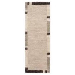 Teppich OCI DIE TEPPICHMARKE "CASTLE FLORA, auch als L&auml;ufer und in rund" Gr. 12, beige (beige, braun), B:80cm H:20mm L:250cm, Polypropylen (PP), Teppiche, Teppich, dichter Fris&eacute; Kurzflor, farbiger Bord&uuml;re, Wohnzimmer, Schlafzimmer
