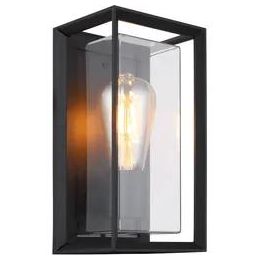 Globo LIGHTING Au&szlig;en-Wandleuchte "LOGANA", schwarz, 1 Stk., Leuchten, Au&szlig;enlampe/schwarz/IP44/Terrasse/Wand