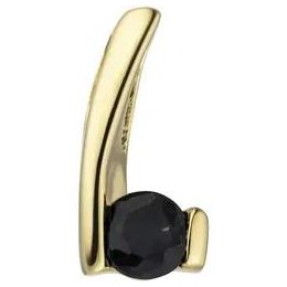 Kettenanh&auml;nger Jobo "Anh&auml;nger Saphiranh&auml;nger 12 mm", blau, blau, Schmuckanh&auml;nger, Damen, Gelbgold 333, Kettenanh&auml;nger, 333 Gold mit Saphir