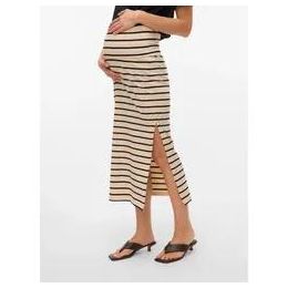 Umstandsrock MAMALICIOUS "MLEVA YD JRS MAXI SKIRT NOOS", Damen, Gr. XS (34), french oak stripes:yd schwarz, Jersey, Obermaterial: 95% Baumwolle, 5% Elasthan, gestreift, kn&ouml;chelfrei, R&ouml;cke