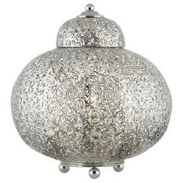 Searchlight Tischleuchte "Fretwork Tischleuchte - Lasergeschnittenes Nickelmetall", nickelfarben, H: 29cm, 1 Stk., Leuchten, Tischleuchte