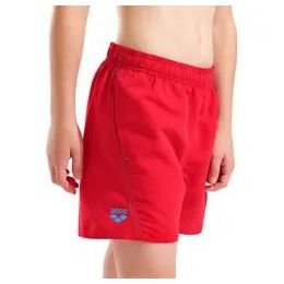 Badeshorts arena "FUNDAMENTALS arena LOGO JR BOXER R", Jungen, Gr. 152 (146), N-Gr, rot, turquoise, Obermaterial: 100% Polyester, Badehosen Badeshorts, f&uuml;r Kinder, mit Seitentaschen, mit Mesh-Innenslip, schnelltrocknend