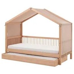 Hausbett Vipack "Forrest mit hochwertiger und stabiler Verarbeitung, Made in Europe", buche natur, buche natur, buche natur, B:97,5cm H:170cm L:207,5cm, Betten, wahlweise ohne oder mit Textilhimmel