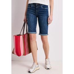 Street One Damen Comfort-fit-Jeansdunkelblau authentic wash, Gr. 27, unifarben, Jeans, 79% Baumwolle, 15% Polyester, 4% Elastomultiester, 2%