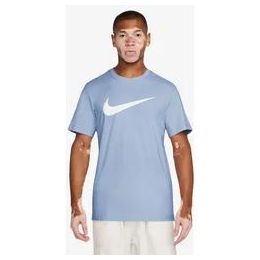T-Shirt Nike SPORTSWEAR "M NSW TEE ICON SWOOSH", Herren, Gr. L, hydrogen blau, Jersey, Obermaterial: 100% Baumwolle, normal, Rundhals, Shirts T-Shirt, Kurzarm, Rundhalsausschnitt, aus Baumwolle