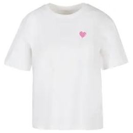 T-Shirt MISS TEE "Miss Tee Take Me Away Tee", Damen, Gr. M, wei&szlig;, 100% Baumwolle, bedruckt, oversize, Rundhals, Shirts T-Shirt
