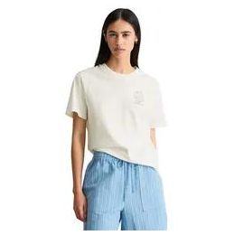 Marc O'Polo T-Shirt MARC O'POLO DENIM, Damen, Gr. XXL, silky wei&szlig;, Jersey, Obermaterial: 100% Baumwolle, relaxed fit normal, Rundhals, Shirts T-Shirt, relaxed aus Organic Cotton