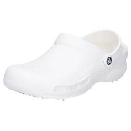 Clog Crocs "Bistro Clog", Damen, Gr. 46, wei&szlig;, Obermaterial: 100% Sonstiges Material (Ananasfaser) AM_PF ., Schuhe Clog