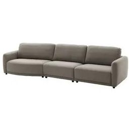 Sch&ouml;ner Wohnen 3-Sitzer "Wonder, Modernes Design mit sanfter Rundung", steel grau, B:349cm H:86cm T:125cm, 99% Polyester, 1% Polyacryl, SCH&Ouml;NER WOHNEN-KOLLEKTION, Sofas, Organische Form, Kammerkissen-Komfort & XXL-Ma&szlig;e