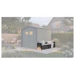 Sitztruhe Weka "optionale Erweiterung f&uuml;r Gartenhaus Killarney", graugr&uuml;n, antharzit, B:50cm H:63cm T:235cm, Massivholz, Sitzb&auml;nke, verschiedene Farben und Gr&ouml;&szlig;en