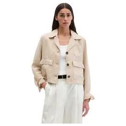 Marc O'Polo Kurzjacke MARC O'POLO "mit aufgesetzten Taschen", Damen, Gr. 44, sandpaper, Obermaterial: 100% Leinen, unifarben, regular fit, normaler Saum, Jacken Kurzjacke