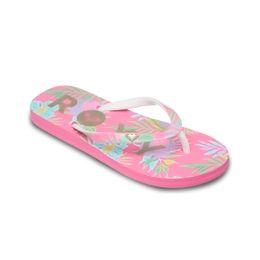 Zehentrenner Roxy "RG PEBBLES VII", M&auml;dchen, Gr. 30, pink multi camo, Synthetik, Schuhe Zehentrenner