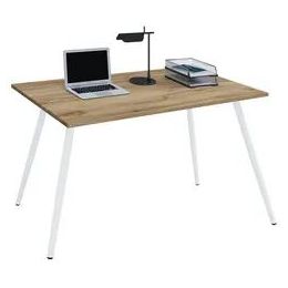 Schreibtisch Vcm "Schreibtisch B&uuml;rotisch Computertisch Salia 110x80", braun (honig, eiche), B:110cm T:80cm, Tische, Schreibtisch