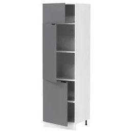 Unterschrank Vcm "K&uuml;chenschrank B. 60 cm Hochschrank K&uuml;che Fasola", schwarz (wei&szlig;, anthrazit), B:60cm T:57cm, Obermaterial: 100% Holz Wood., Schr&auml;nke, Unterschrank