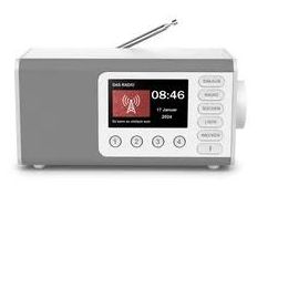 Hama Digitalradio (DAB+) "Digitalradio mit DAB+ FM Bluetooth und Wecker", wei&szlig;, B:27cm H:13cm T:12,5cm, Radios, 4,3 Zoll TFT Display, gro&szlig;e Tasten, Direktwahltasten