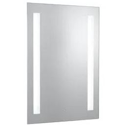 Searchlight Spiegelleuchte "Badezimmerspiegel mit Rasierfassung - Chrom & mattiert, IP44", Energieeffizienz: G (A-G), silberfarben, H: 70cm, 1 Stk., Leuchten, Spiegelleuchte
