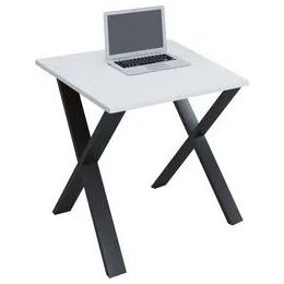 Schreibtisch Vcm "Schreibtisch B&uuml;rotisch Computertisch 80x80 Lona X", wei&szlig; (schwarz, wei&szlig;), B:80cm T:80cm, Tische, Schreibtisch