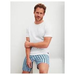 Pyjama Calida "Relax Streamline 1", Damen, Gr. S (46/48), wei&szlig;, Interlock, Obermaterial: 100% Baumwolle, bequem kurz, Rundhals, Homewear-Sets Pyjama, mit Rundhalsausschnitt und kurzem Arm, weich, Interlock Qualit&auml;t