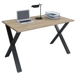 Schreibtisch Vcm "Schreibtisch B&uuml;rotisch Computertisch 80x50 Lona X", braun (schwarz, sonoma, eiche), B:80cm T:50cm, Tische, Schreibtisch