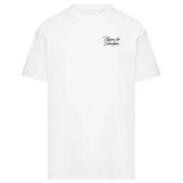 Mister Tee T-Shirt MISTERTEE "MisterTee Flowers For Strangers Heavy Oversize Tee", Damen, Gr. XL, wei&szlig;, 100% Baumwolle, bedruckt, oversize, Rundhals, Shirts T-Shirt