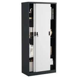 Aktenschrank Vcm "B&uuml;roschrank Stahlschrank abschlie&szlig;bar Malivo 4fach", wei&szlig; (anthrazit, wei&szlig;), B:80cm T:40cm, Obermaterial: 100% Metall MT., Schr&auml;nke