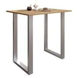 Bartisch Vcm "Holz Bartisch Stehtisch Tisch Tresen Xona 110x80", braun (silber, honig, eiche), B:110cm T:80cm, Tische, Bartisch