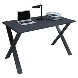 Schreibtisch Vcm "Schreibtisch B&uuml;rotisch Computertisch 80x50 Lona X", schwarz (schwarz, anthrazit), B:80cm T:50cm, Tische, Schreibtisch