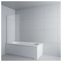 Badewannenaufsatz Welltime "BWA Nassau Single Clear", silberfarben, B:80cm H:140cm, Duschw&auml;nde