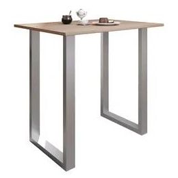 Bartisch Vcm "Holz Bartisch Stehtisch Tisch Tresen Xona 110x80", braun (silber, sonoma, eiche), B:110cm T:80cm, Tische, Bartisch