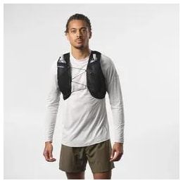 Trinkrucksack Salomon "ACTIVE SKIN 4 NO FLASKS" Gr. S, schwarz, meta, Rucks&auml;cke, S, Obermaterial: 100% Polyamid. Obermaterial R&uuml;ckenteil: 100% Polyester. Futter: 100% Polyamid