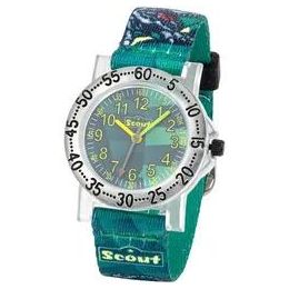 Quarzuhr Scout "Dinosaurier", bunt, Armbanduhren, Kinder, Quarzuhr, Armbanduhr, Kinderuhr, Junge, analog