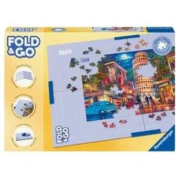Puzzleunterlage Ravensburger "Fold & Go, Faltbare Puzzleschale", bunt, Puzzleorganizer, KinderB:80cm T:57cm, Made in Europe, B:80cm T:57cm