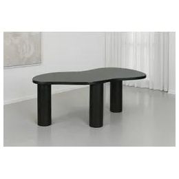 Couchtisch ByLiving "ETHAN", schwarz, schwarz, B:110cm H:45cm T:55cm, Tische, Couchtisch, Tischplatte und Gestell Akazie natur oder schwarz, Tischbein: 13 cm