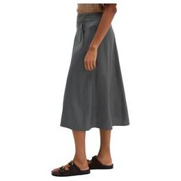 Marc O'Polo Webrock MARC O'POLO "aus Viskose-Leinen-Stretch", Damen, Gr. 32, oxide grau, Obermaterial: 53% Leinen, 45% Viskose, 2% Elasthan, unifarben, normal wadenlang, R&ouml;cke